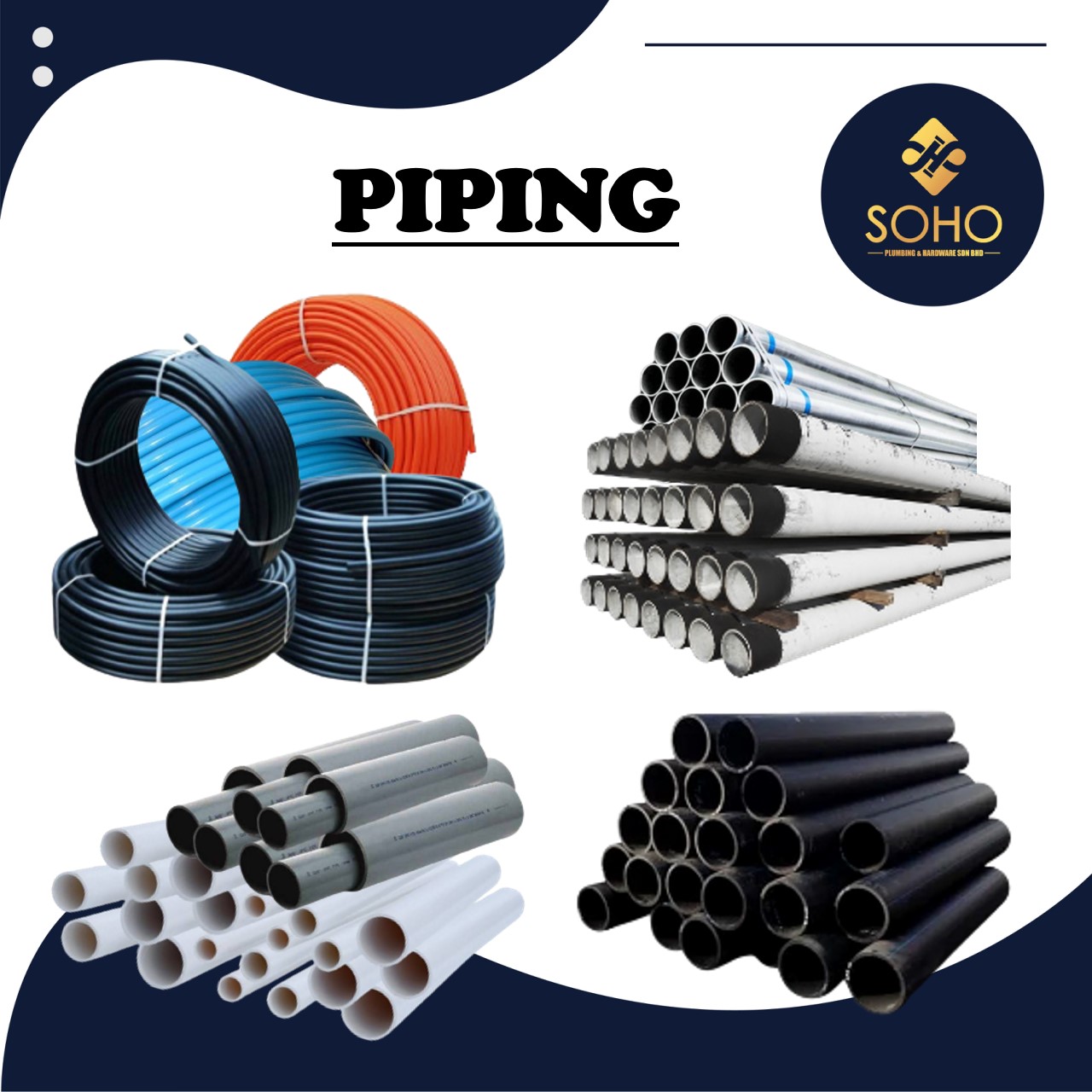 PVC & UPVC Poly Pipe Fittings Supplier Malaysia | SOHO Plumbing & Hardware